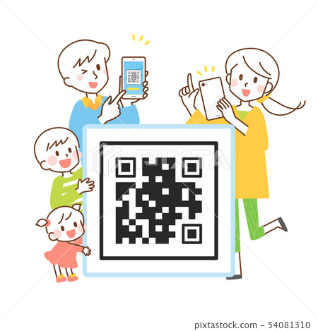 Family QR illustration - Stock Illustration [54081310] - PIXTA