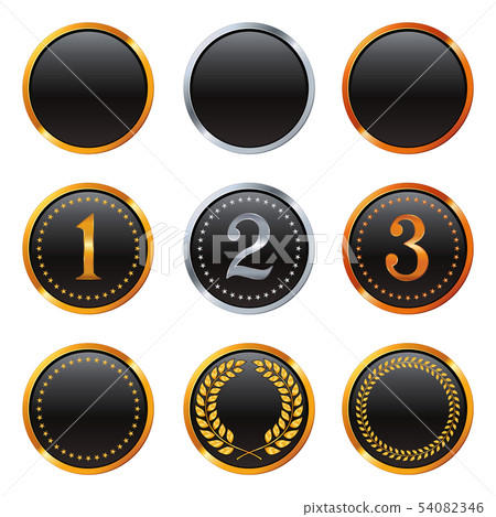 Ranking _ black medal gold silver copper set - Stock Illustration ...