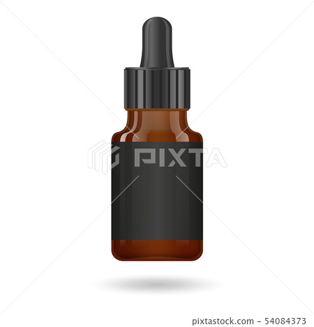 Realistic essential oil brown bottle. Mock up... - Stock Illustration ...