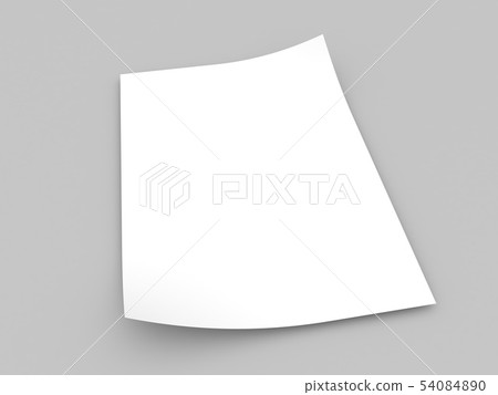 White realistic sheet of paper on a gray - Stock Illustration [54084890 ...