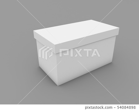White paper box on a white background. . - Stock Illustration [54084898 ...