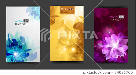 Flower vector background brochure template - Stock Illustration ...
