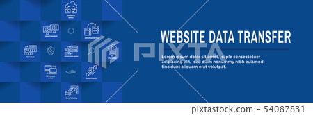 Website Data Transfer Icon Set and Web Header-插圖素材 [54087831] - PIXTA圖庫