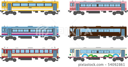 Several types of local trains - Stock Illustration [54092861] - PIXTA