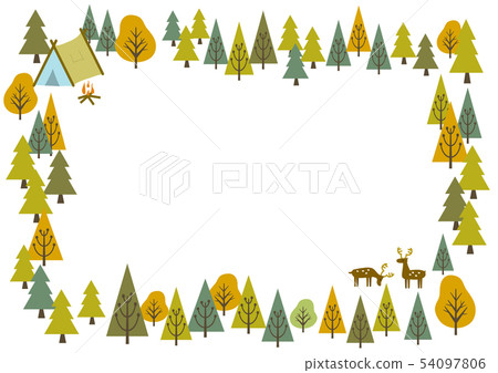 Autumn forest frame - Stock Illustration [54097806] - PIXTA