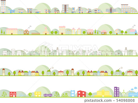 Various city illustrations set - Stock Illustration [54098808] - PIXTA