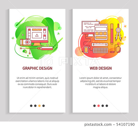 Computer Equipment, Graphic and Web Design Vector - Stock Illustration ...