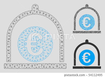 Euro Standard Vector Mesh 2D Model and Triangle... - Stock Illustration ...