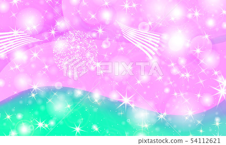 Rainbow mermaid background. - Stock Illustration [54112621] - PIXTA