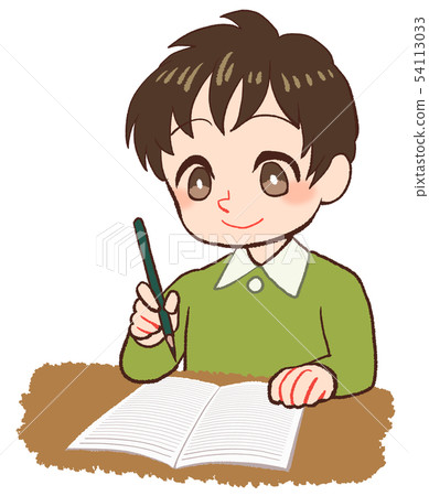Children taking notes - Stock Illustration [54113033] - PIXTA