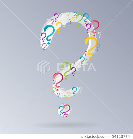 Question signs colorful vector illustration, - Stock Illustration ...