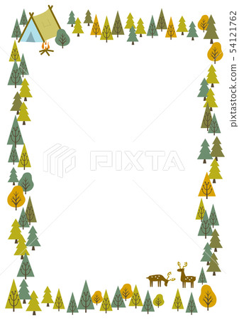 Autumn forest frame - Stock Illustration [54121762] - PIXTA