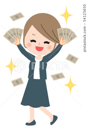 Rich man dancing big money - Stock Illustration [54125650] - PIXTA