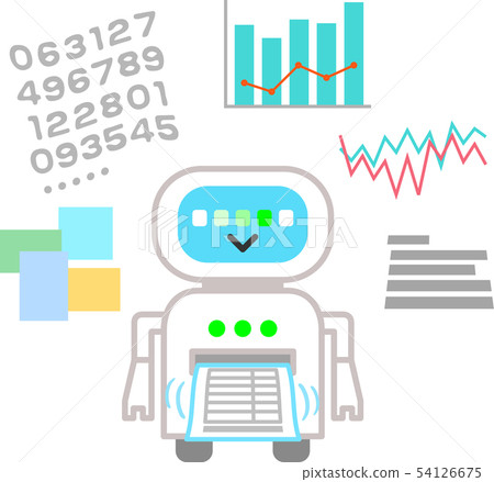Robot that analyzes data - Stock Illustration [54126675] - PIXTA
