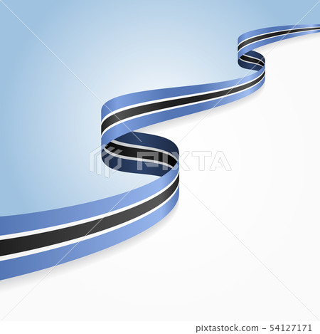 Botswana flag wavy abstract background. Vector... - Stock Illustration ...