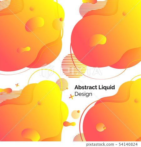 Abstract Liquid Design Set of Posters Template - Stock Illustration ...