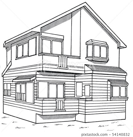 Housing Line drawings Perth - Stock Illustration [54140832] - PIXTA