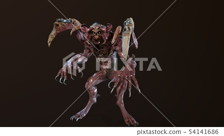 Nuclear post-apocalypse mutant 3d render - Stock Illustration [54141686 ...