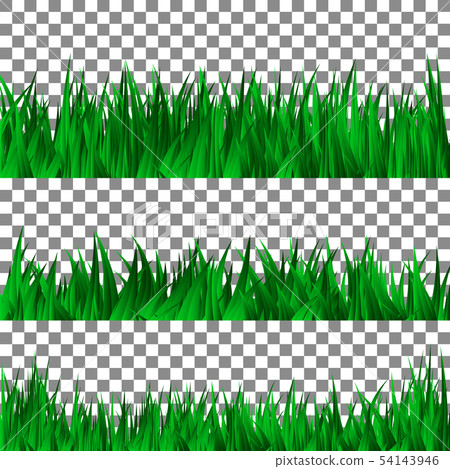 Set of green grass template vector design - Stock Illustration ...