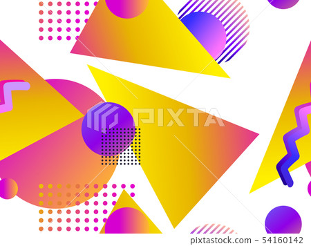 Geometric seamless pattern with liquid gradient-插圖素材 [54160142] - PIXTA圖庫
