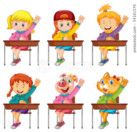 Set of student answer question - Stock Illustration [54161570] - PIXTA