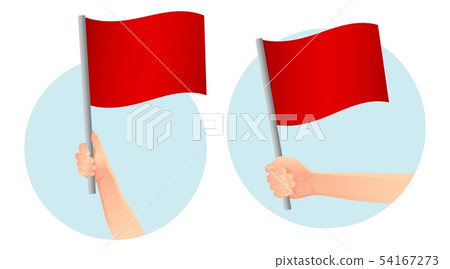red flag in hand icon - Stock Illustration [54167273] - PIXTA