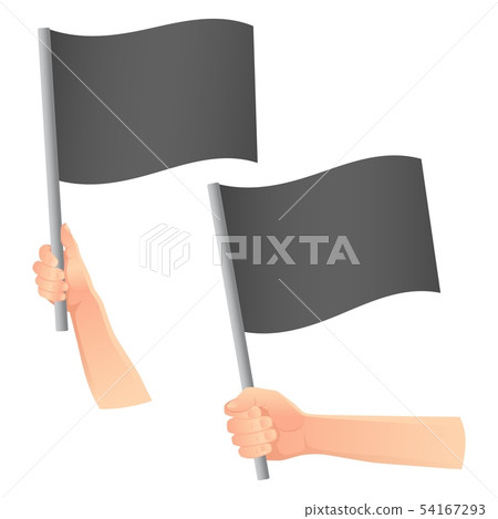 black flag in hand icon - Stock Illustration [54167293] - PIXTA