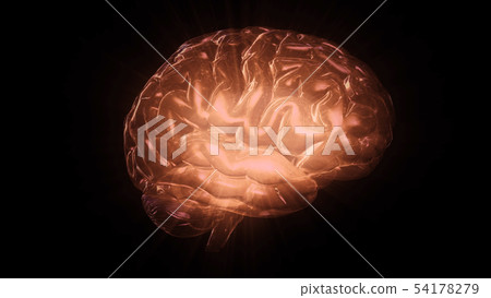 Computer model of human brain and AI - Stock Illustration [54178279 ...