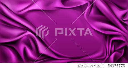 Fuchsia silk draped fabric background, banner - Stock Illustration ...