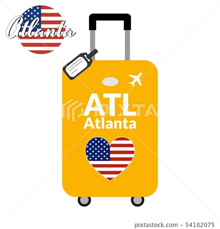 Luggage with airport station code IATA or... - Stock Illustration ...