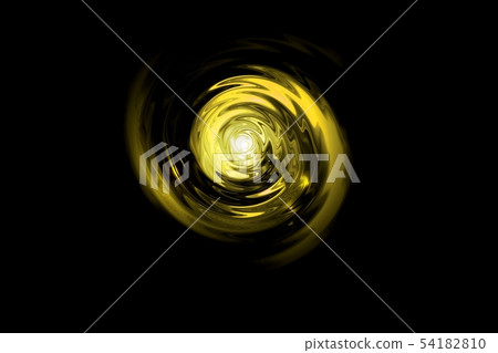 Glowing golden light vortex on black backdrop, - Stock Illustration ...