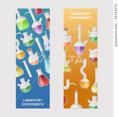 Flasks set of banners vector illustration.... - Stock Illustration ...