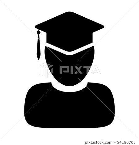 Academic icon vector male student person profile - Stock Illustration ...