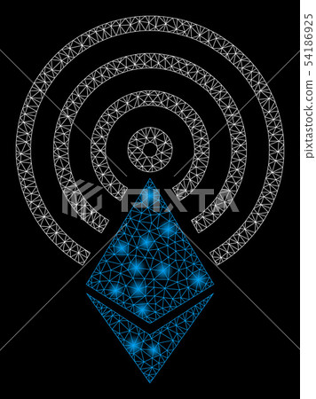 Bright Mesh 2D Ethereum Crystal Airdrop with... - Stock Illustration ...