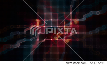 Abstract background of cells and circles - Stock Illustration [54187298 ...