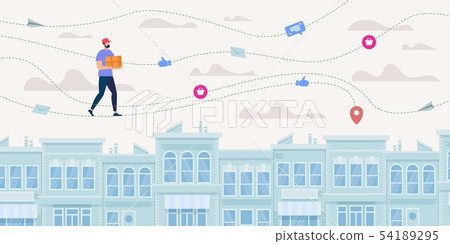 Tracking Delivery Status Online Vector Concept - Stock Illustration ...
