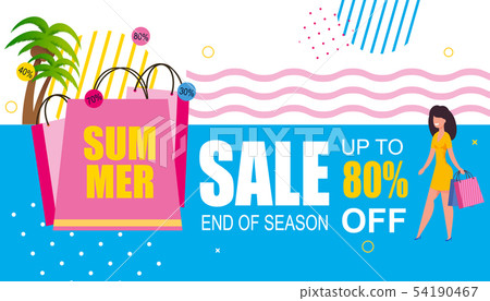 Sales Banner Offering to Buy with Great Discount - Stock Illustration ...