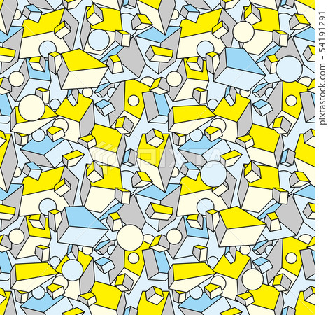 Three-dimensional geometric pattern-seamless - Stock Illustration ...