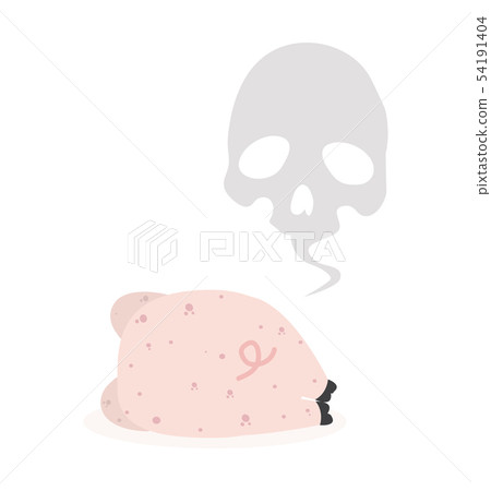Cute pink Pig back dead vector-插圖素材 [54191404] - PIXTA圖庫