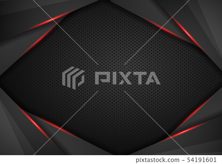 Abstract Metallic modern Red black frame design - Stock Illustration ...