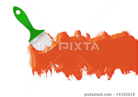 Orange paint line - Stock Illustration [54193819] - PIXTA