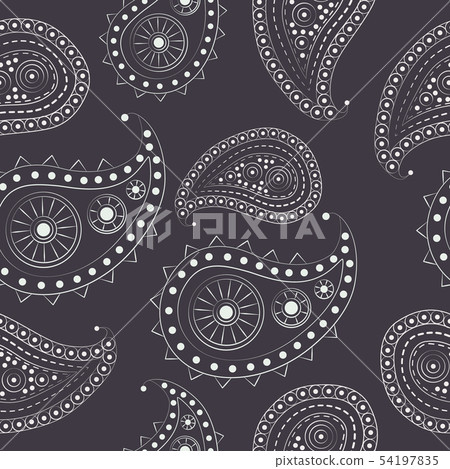 Simple paisley pattern - Stock Illustration [54197835] - PIXTA