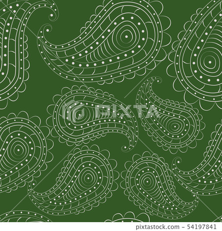 Simple paisley pattern - Stock Illustration [54197841] - PIXTA