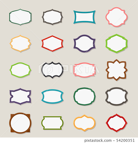 Vintage frames in flat style - Stock Illustration [54200351] - PIXTA