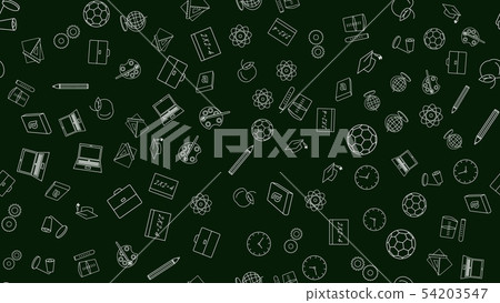Back to school vector seamless pattern 16-9 - Stock Illustration ...