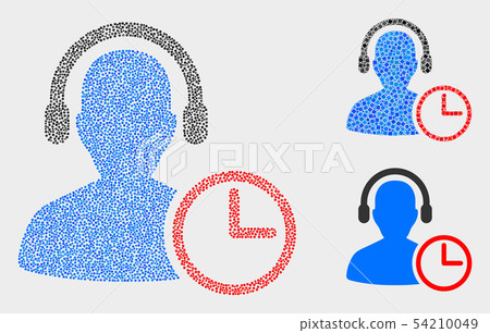 Dot Vector Operator Time Icons - Stock Illustration [54210049] - PIXTA