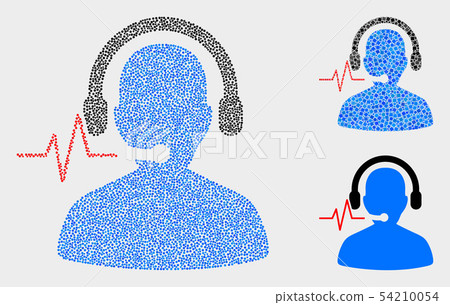 Dotted Vector Operator Signal Icons - Stock Illustration [54210054] - PIXTA