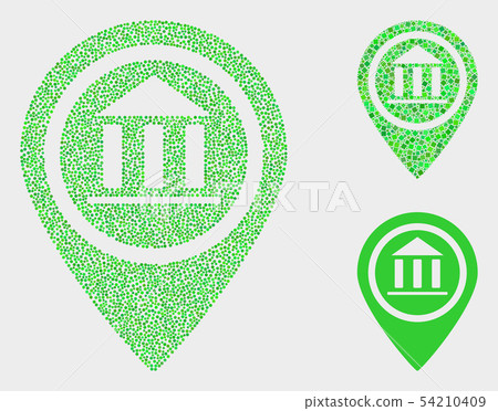 Dotted Vector Museum Map Marker Icons - Stock Illustration [54210409 ...