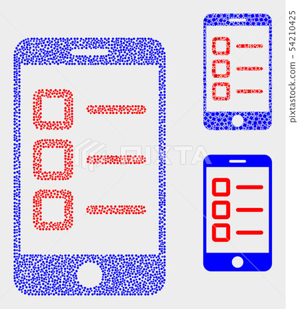 Pixel Vector Mobile Test Items Icons - Stock Illustration [54210425 ...