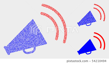 Pixelated Vector Megaphone Sound Icons - Stock Illustration [54210494 ...